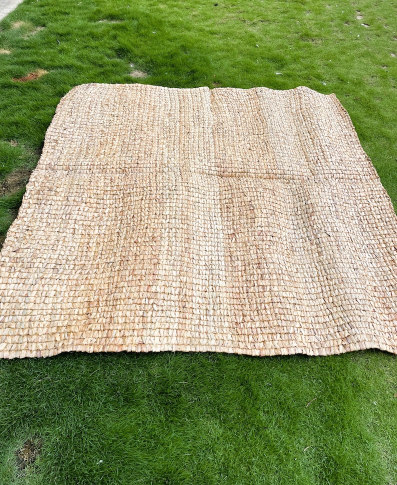 Hand Braided Weaved Mat From Water Hyacinth - Etsy