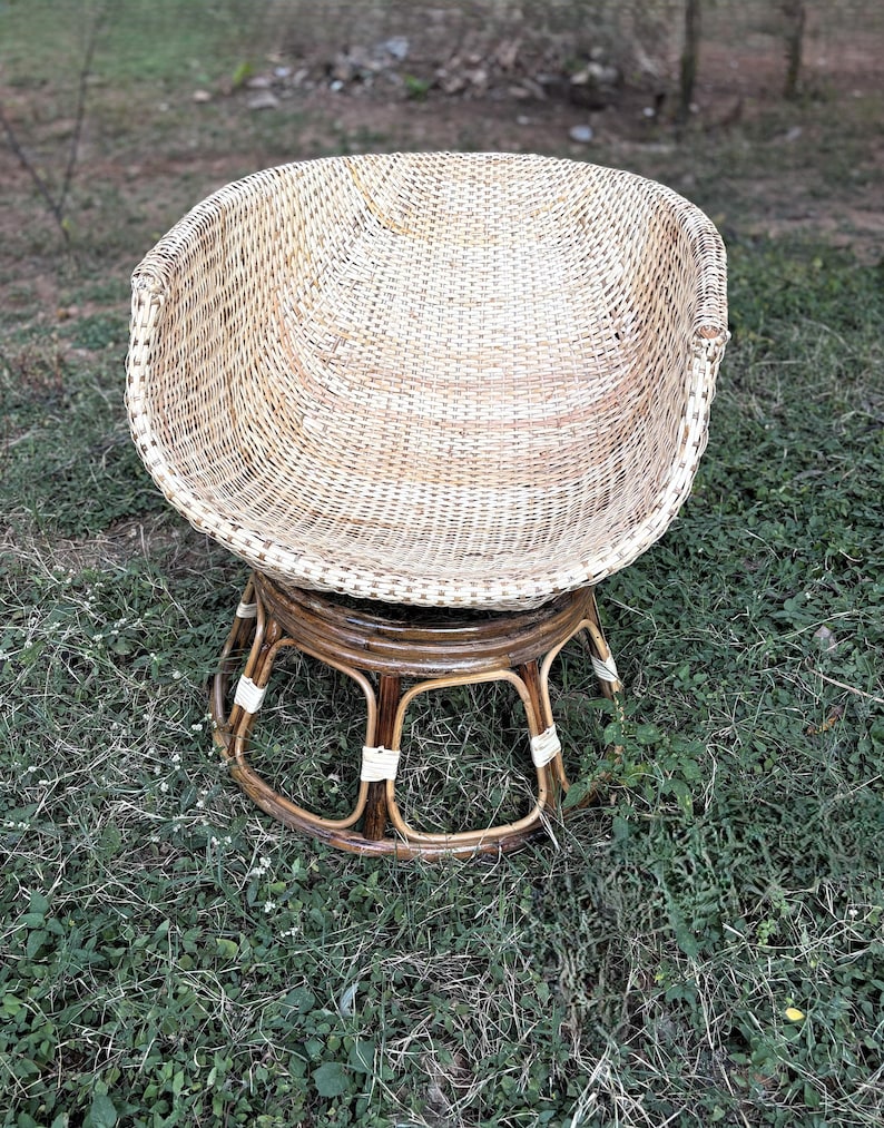 Handmade Natural Cane Lounge Chair – Eco-friendly & Sustainable Seating ...