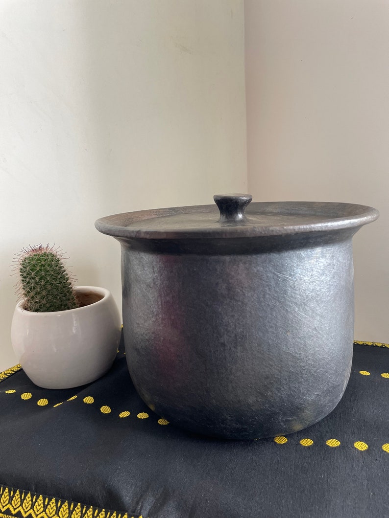 Longpi Black Pottery Natural Cook and Serve Vessel - Tall - Handmade - Etsy