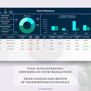 Stock Portfolio, Stock Watchlist, Investment Tracker, Stock Tracker ...