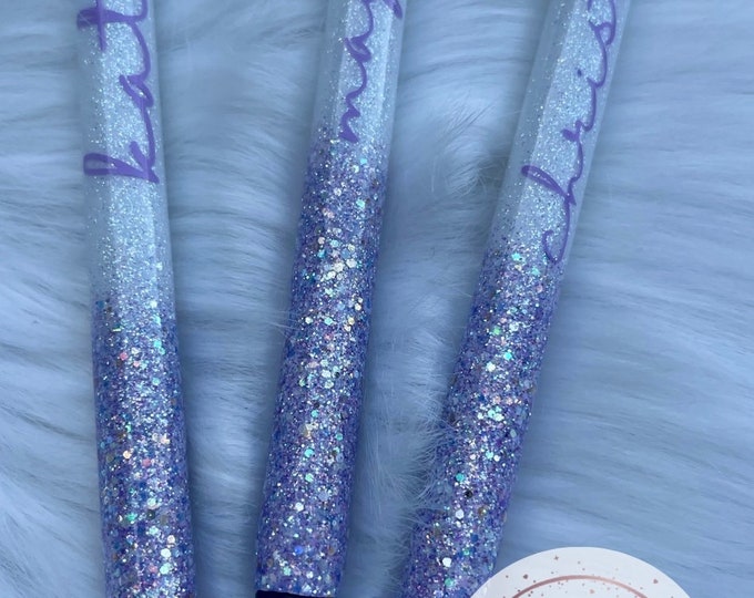 Customized Pen, Glitter Pens, Purple Glitter, Custom Pen With Name ...