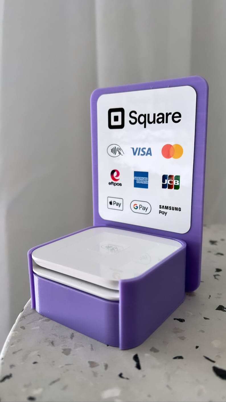 Square Card Reader Stand Dock Market Display 3D Printed Payment Stand ...