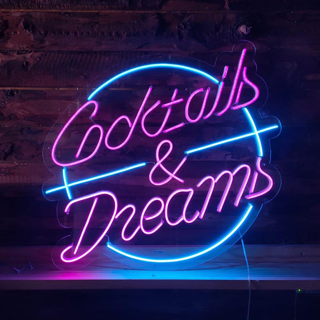 Coctails & Dreams Neon LED Sign - Etsy