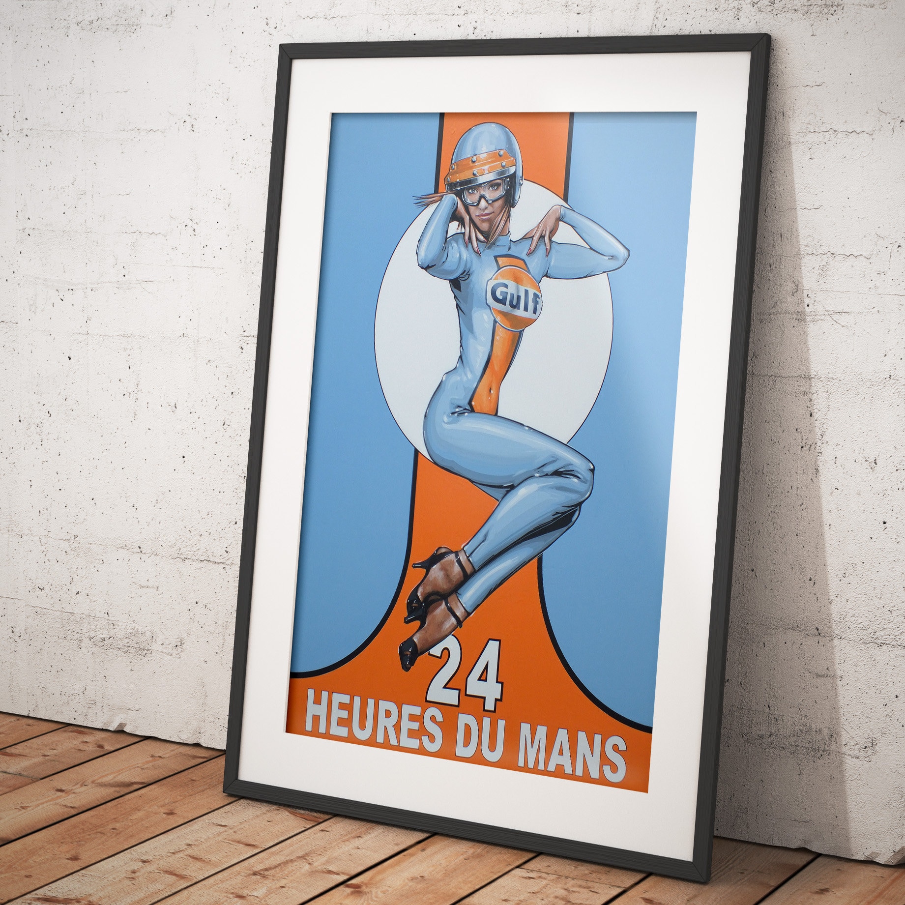 Gulf Racing Limited Edition Print of Hand Painted Image, Showing a Gulf ...