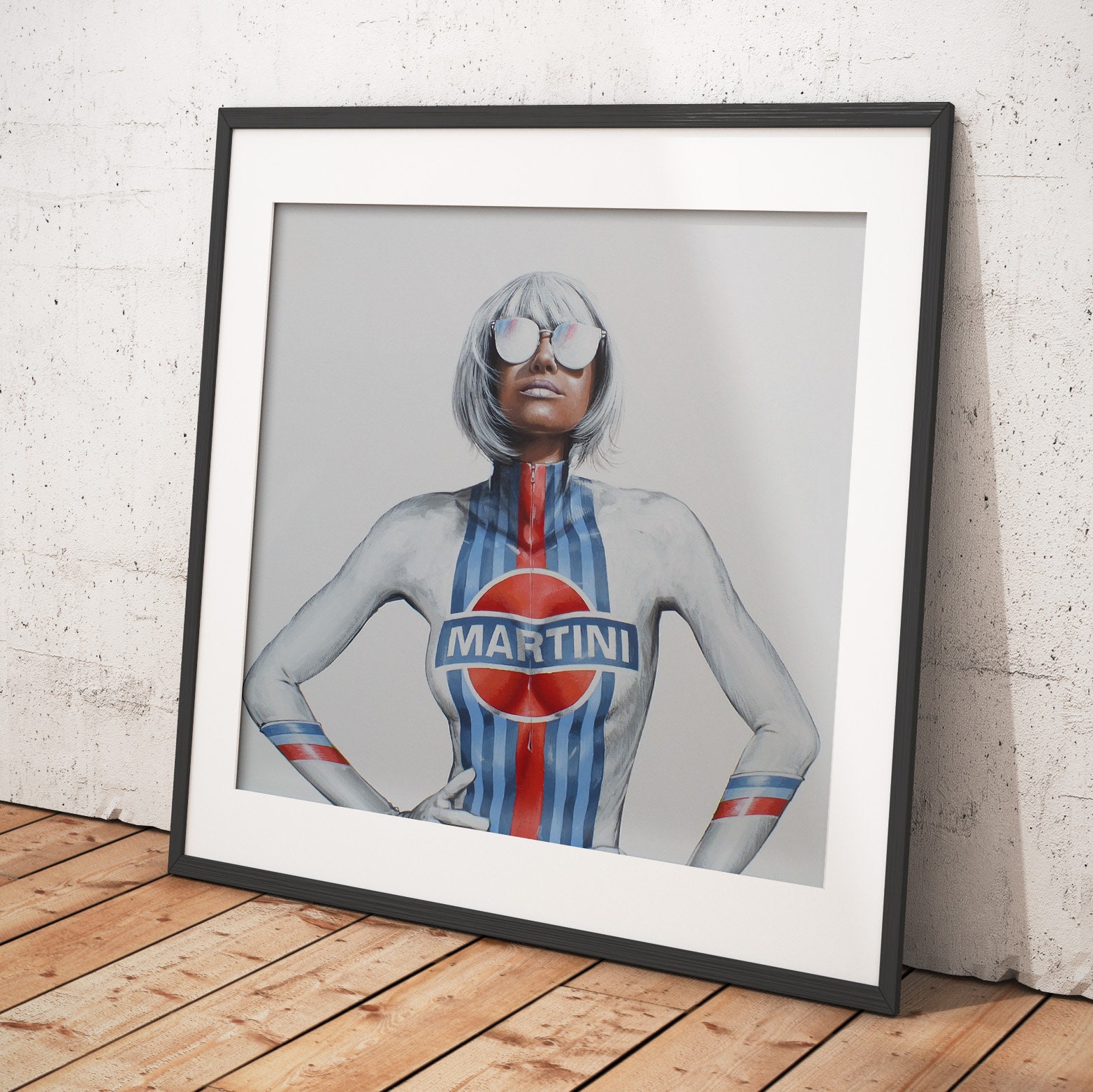 Martini Racing Limited Edition Print of Hand Painted Image, Showing a ...