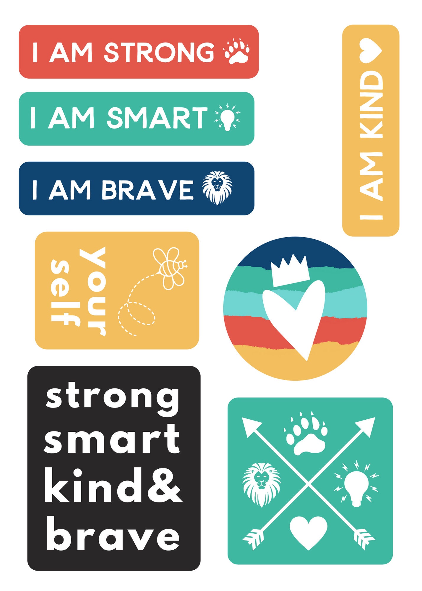 Growth Mindset Complete Package, Strong, Smart, Kind and Brave Book ...