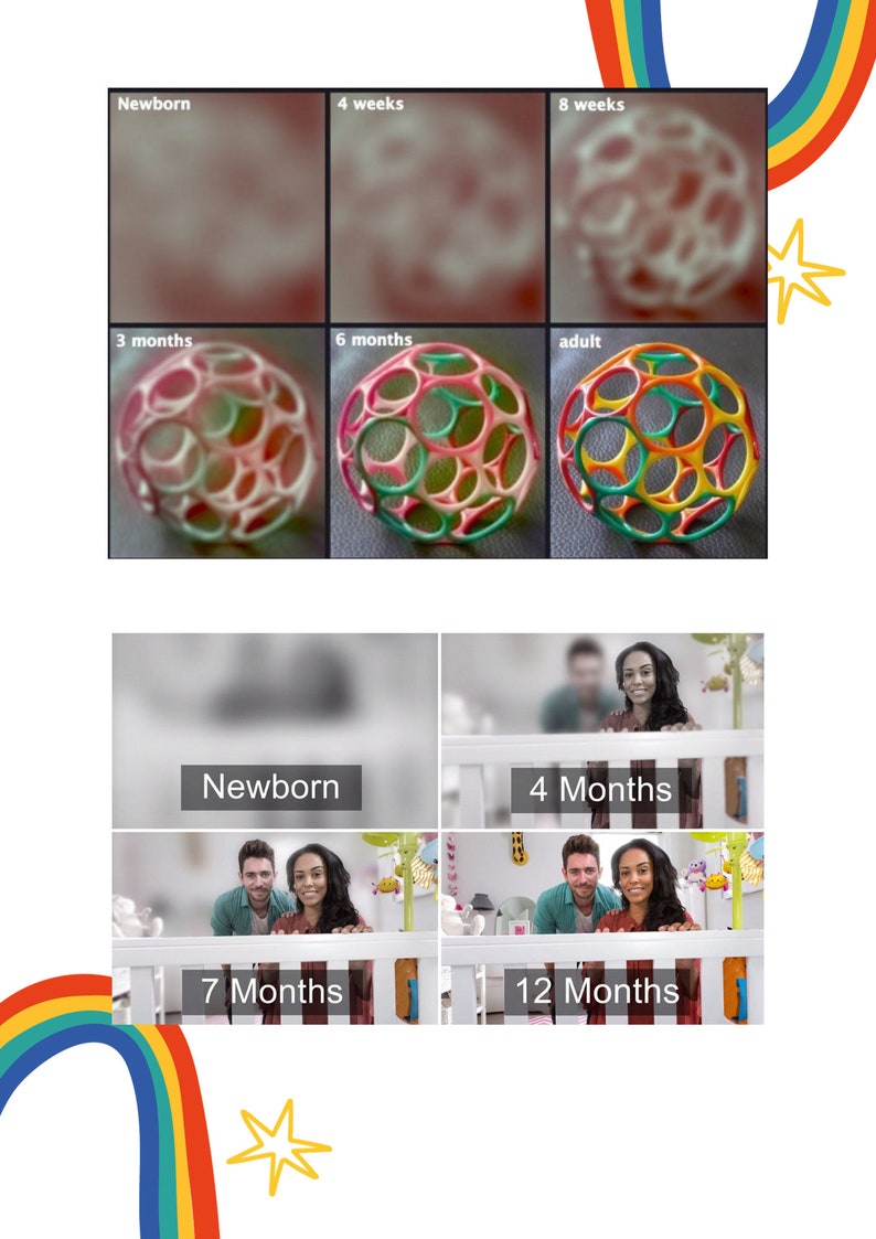 3-6 MONTHS PRINTABLE High Contrast Baby Sensory Flash Cards, Montessori ...