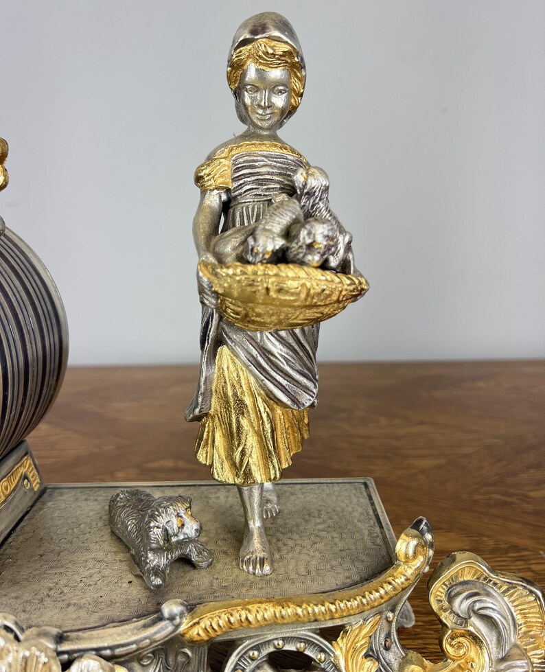 Mantel Clock Vintage Neo Rococo Louis XV Style Revival Garniture Set ...