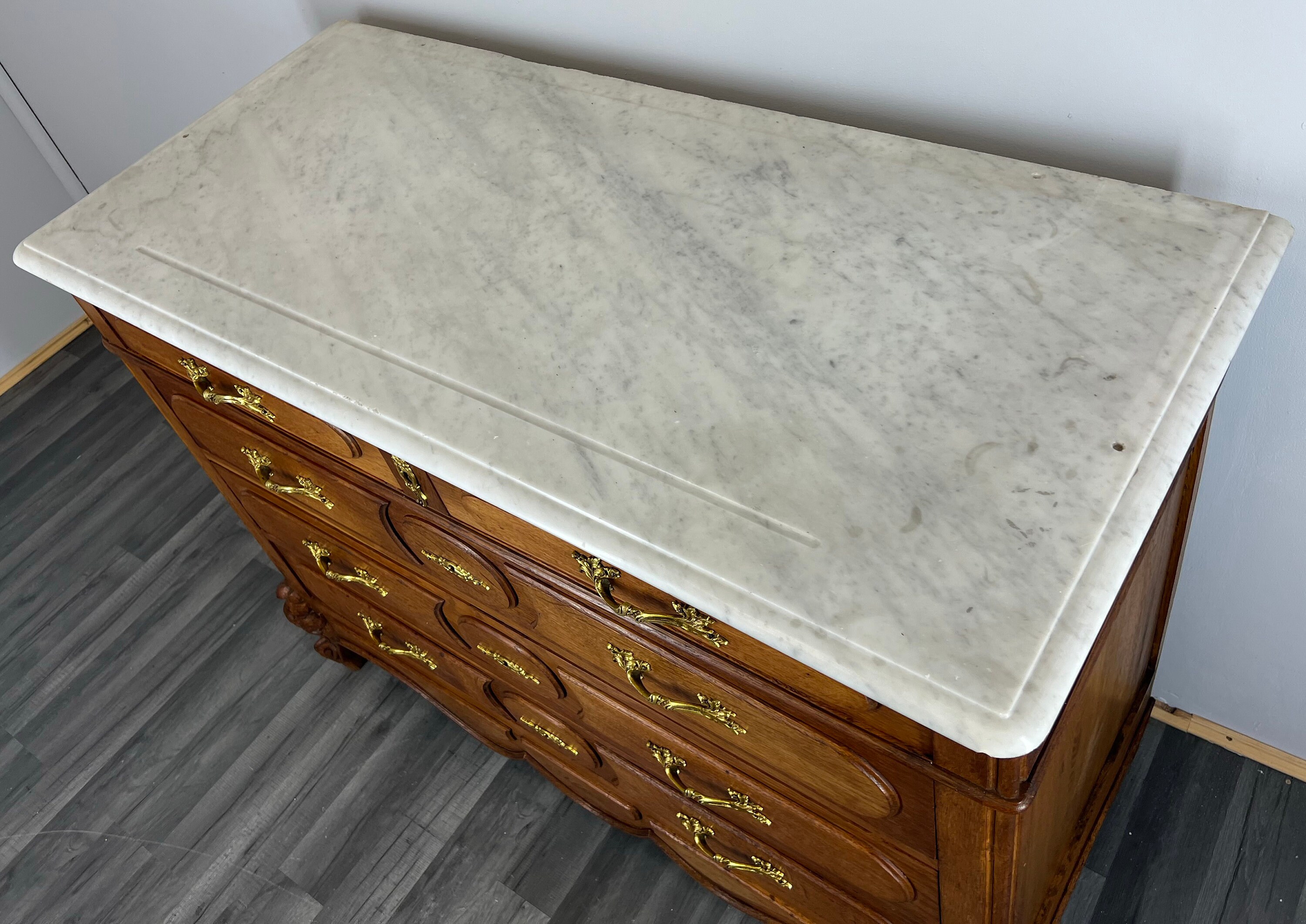 French Antique Marble Topped Chest of Drawers / Sideboard LOT - Etsy