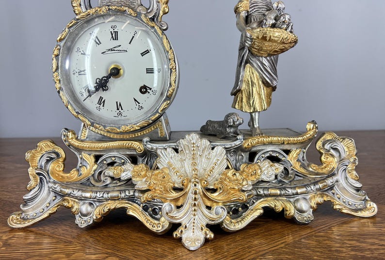 Mantel Clock Vintage Neo Rococo Louis XV Style Revival Garniture Set ...