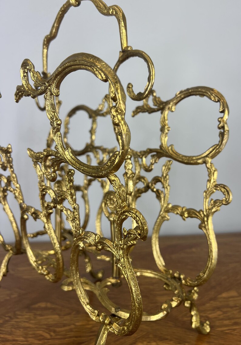 Newspaper Rack Vintage French Style Brass Magazine Stand LOT 4647 - Etsy UK