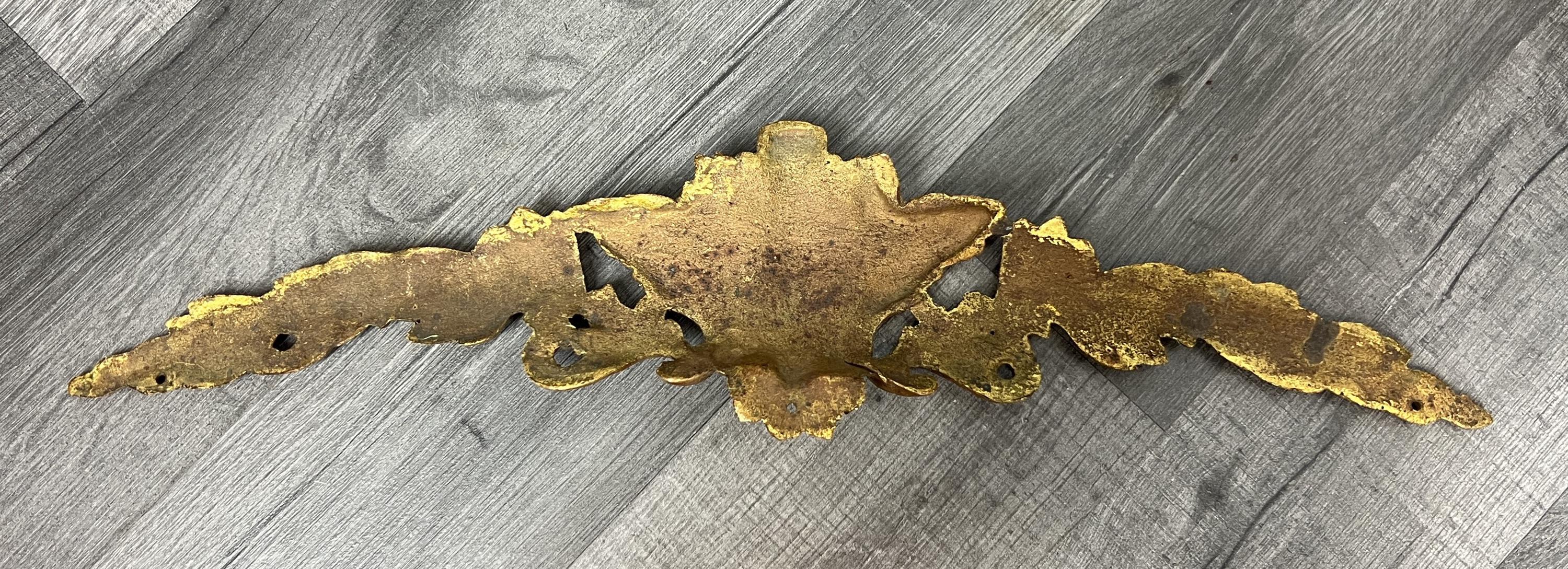 Antique French Gilt Pediment | Applique Architectural Salvage | Gold ...