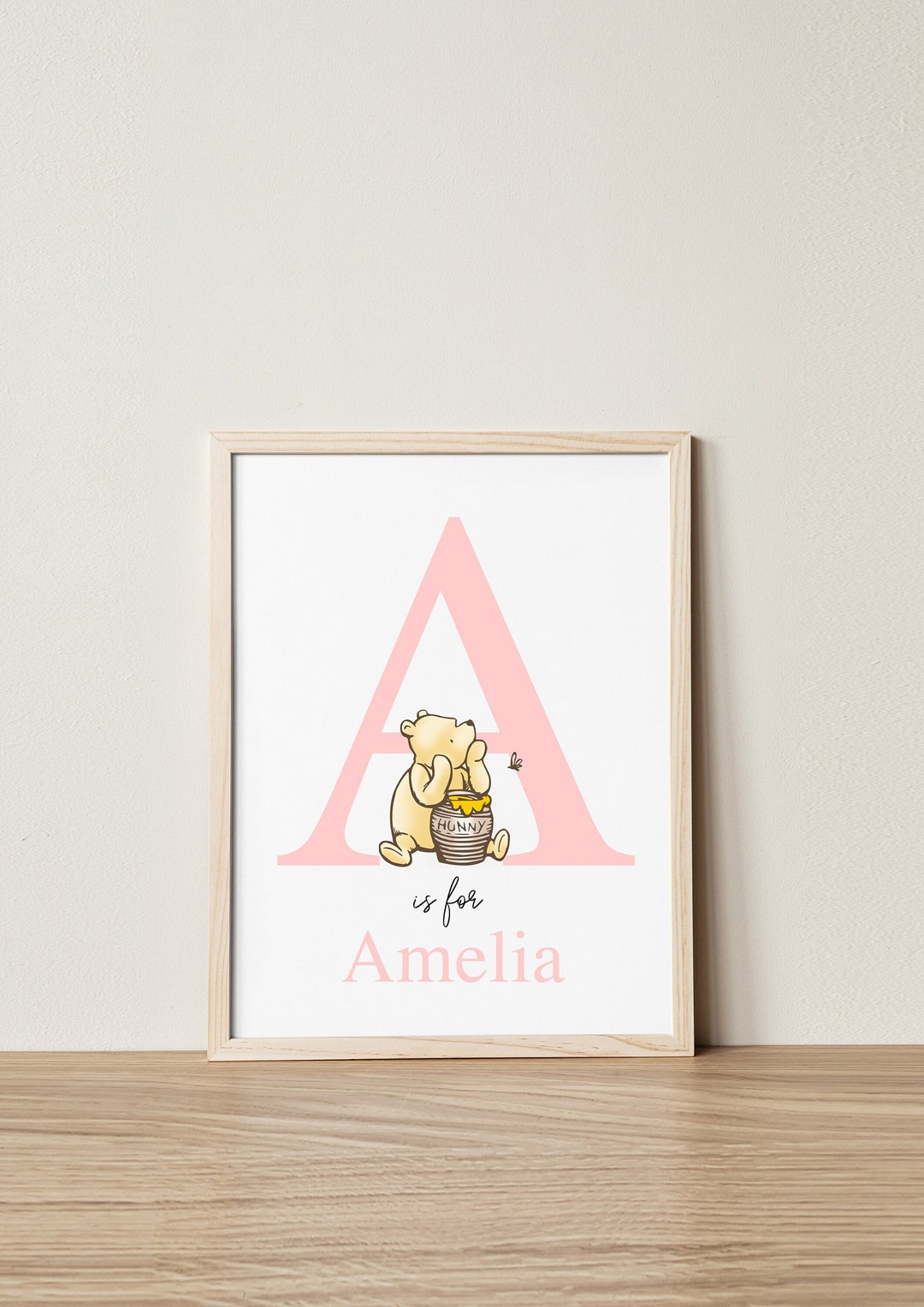 Winnie the Pooh Personalised Name Print Winnie the Pooh Nursery New ...