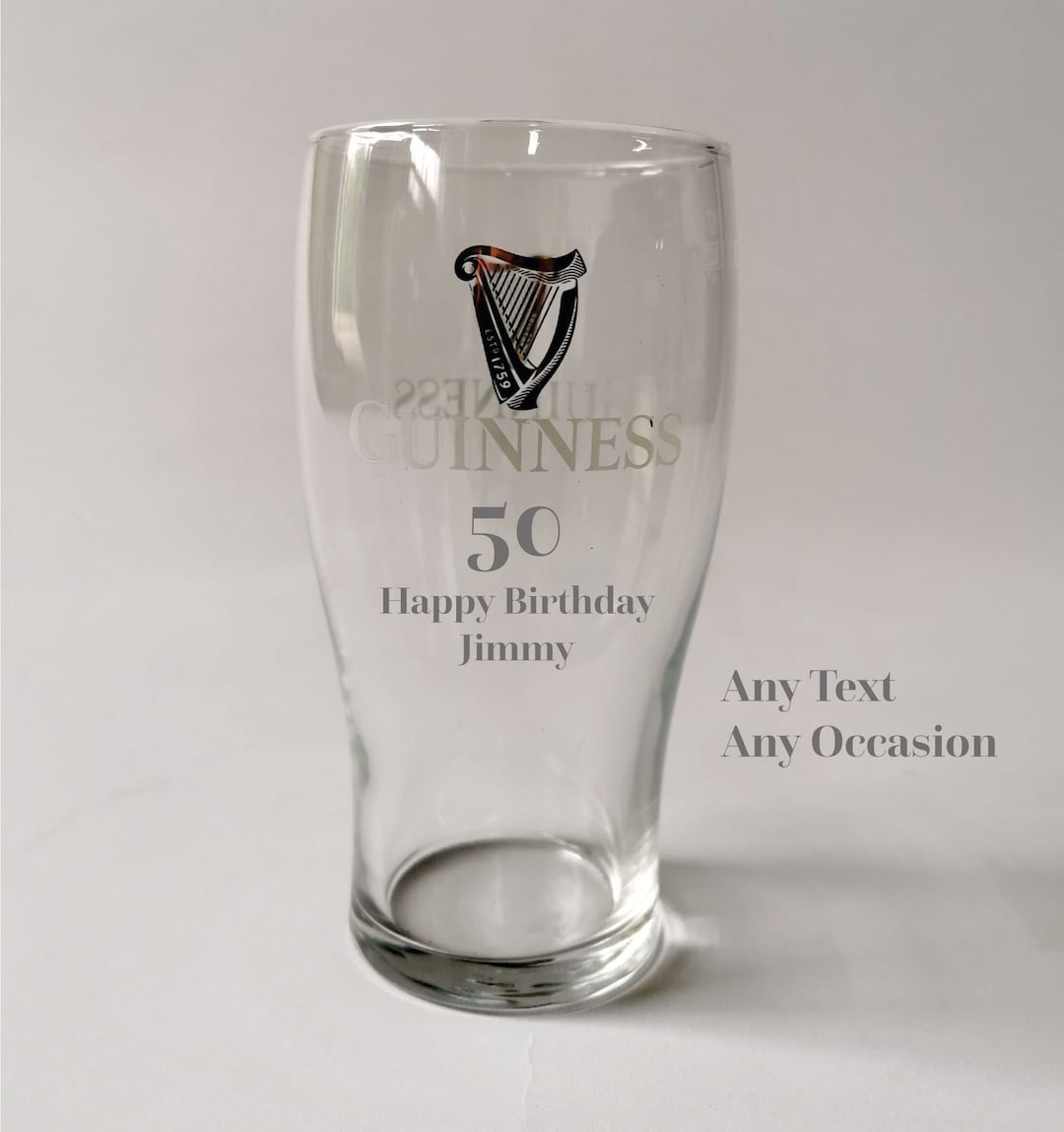 Personalised Engraved Tulip Guinness Glass | Perfect for Any Guinness ...
