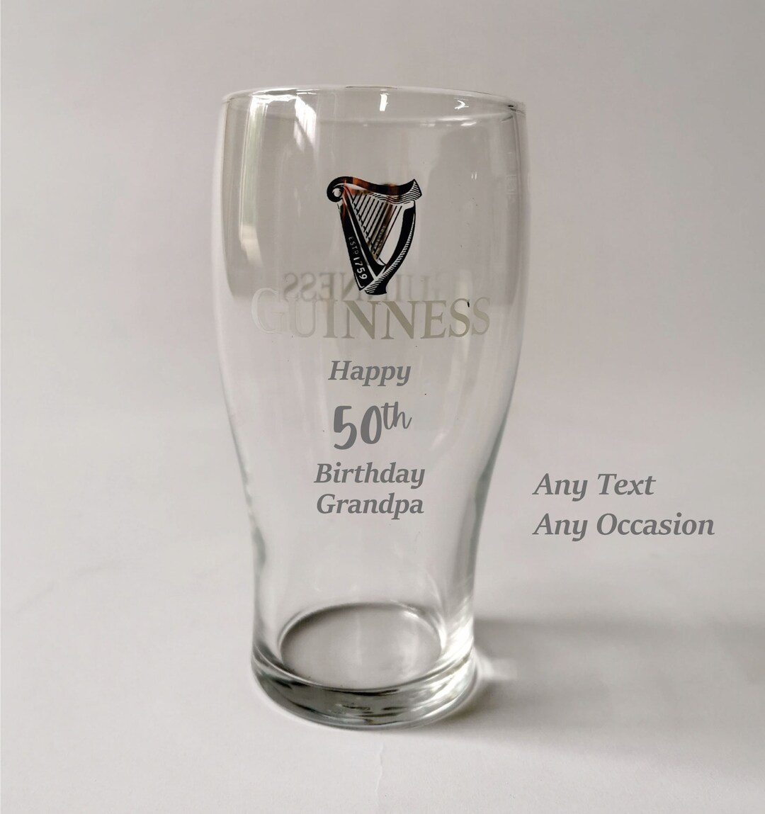Personalised Engraved Birthday Tulip Guinness Glass | 18th, 21st, 30th ...