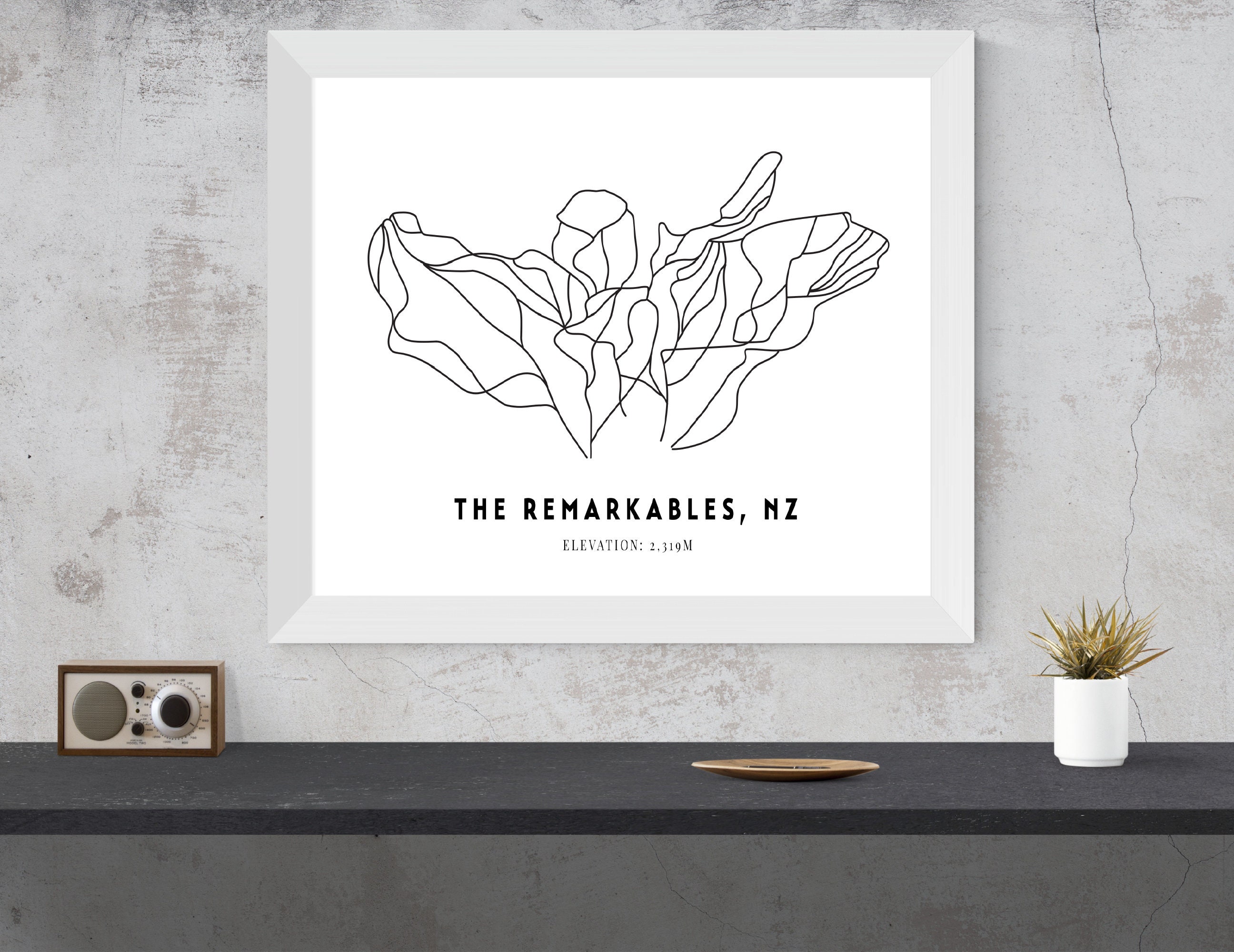 Remarkables Ski Trail Map, Digital Wall Art, Digital Wall Print, Ski ...
