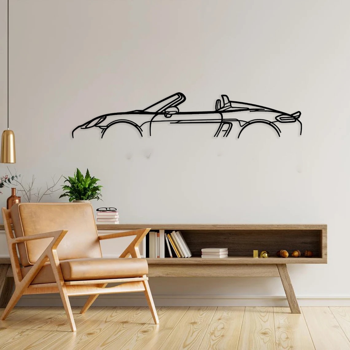 Metal Car Wall Art, Car Silhouette, Car Gift for Him, Car Accessories ...