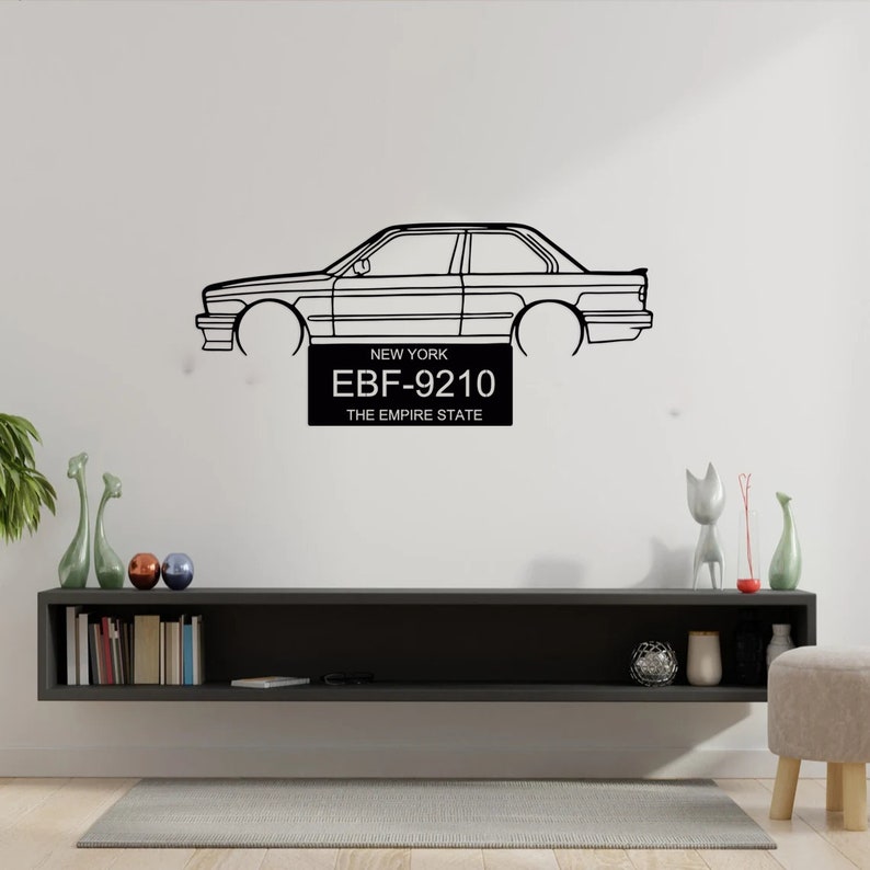 Metal Custom Car and License Plate Wall Art, Personalized License Plate ...