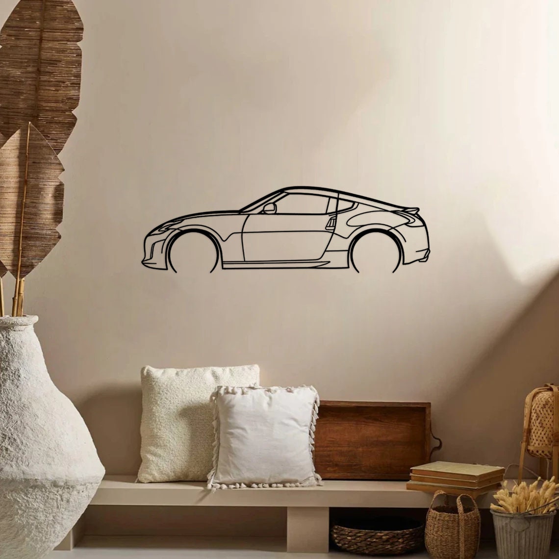 Metal Car Wall Art, Car Silhouette, Car Gift for Him, Car Accessories ...