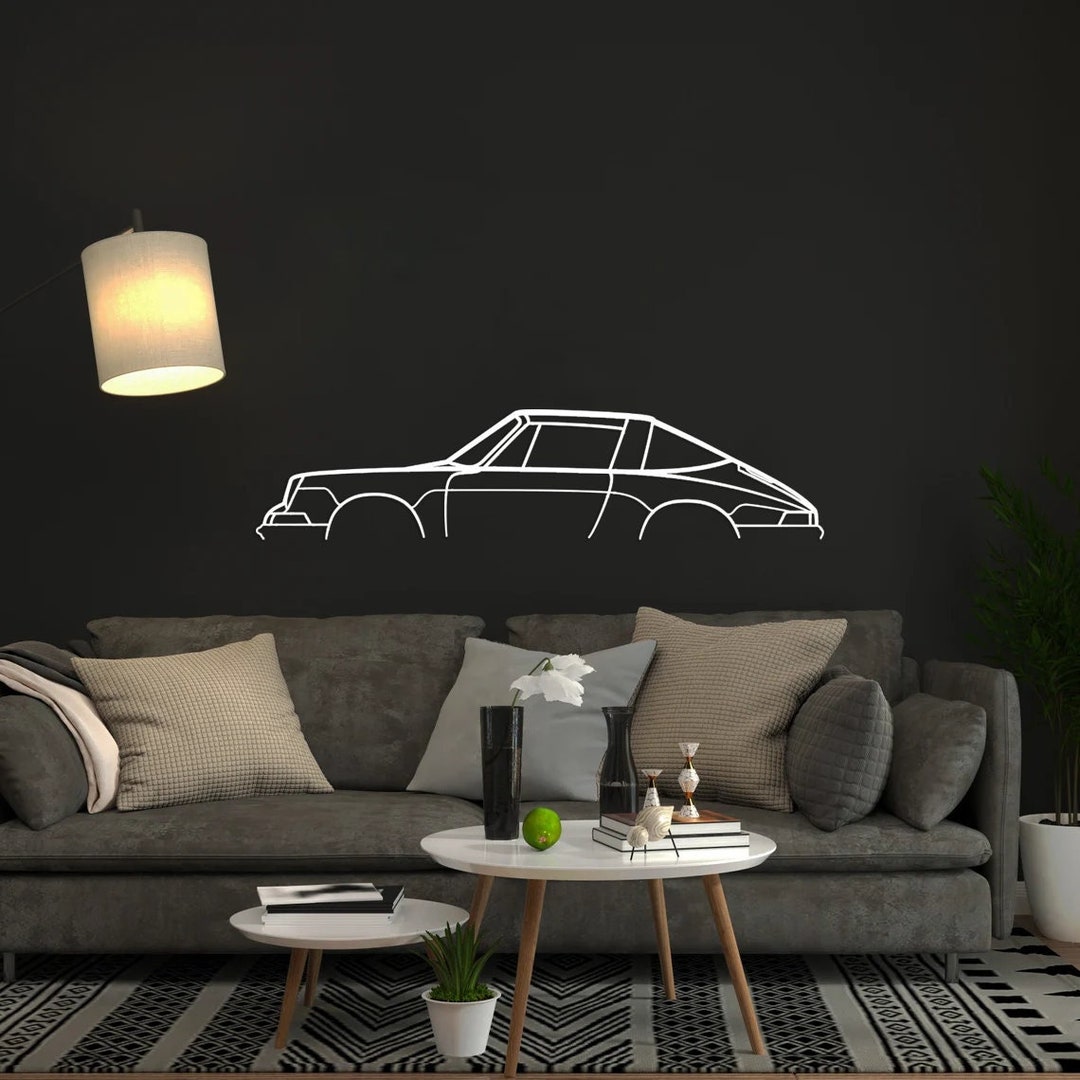 Metal Car Wall Art, Car Silhouette, Car Gift for Him, Car Accessories ...