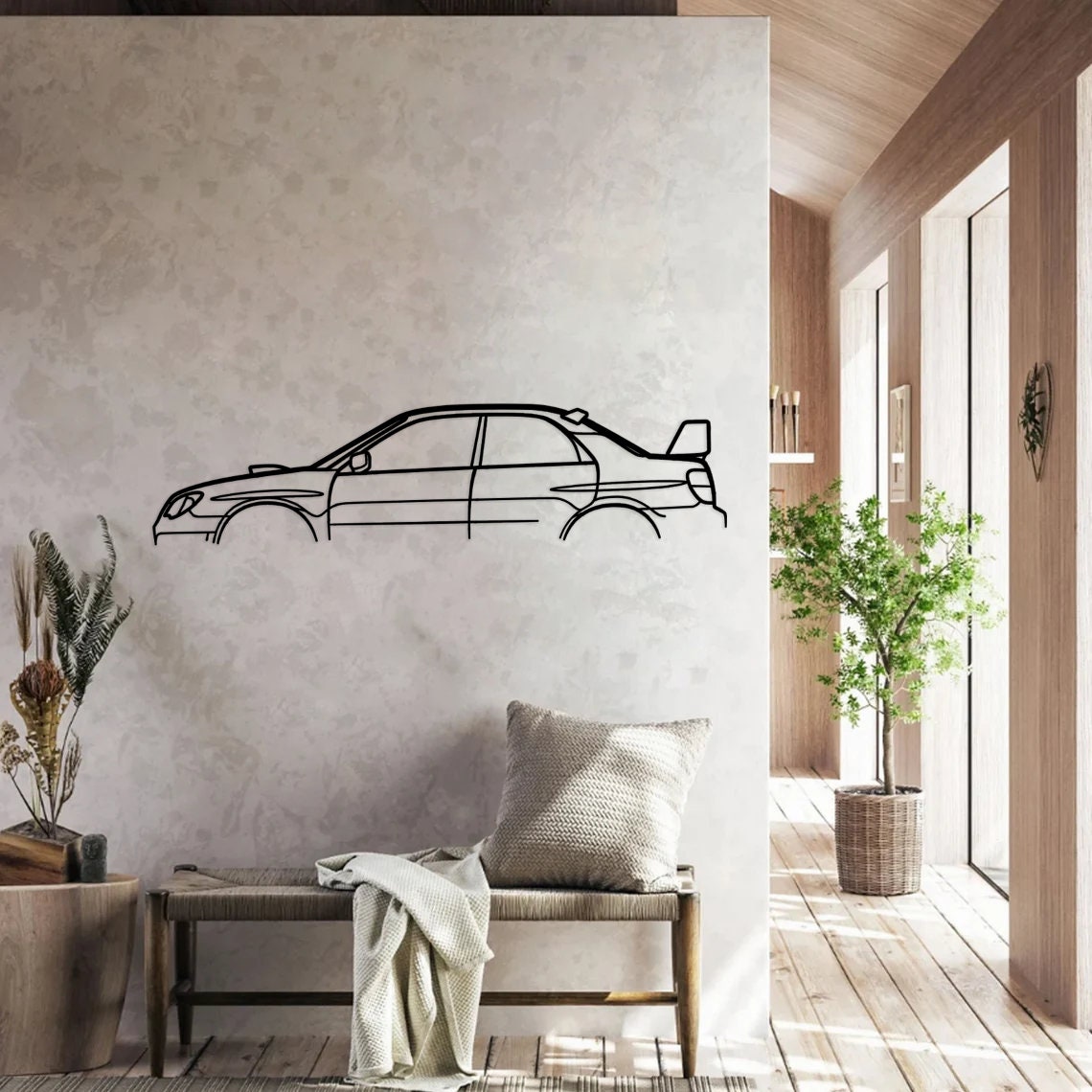 Metal Car Wall Art, Car Silhouette, Car Gift for Him, Car Accessories ...