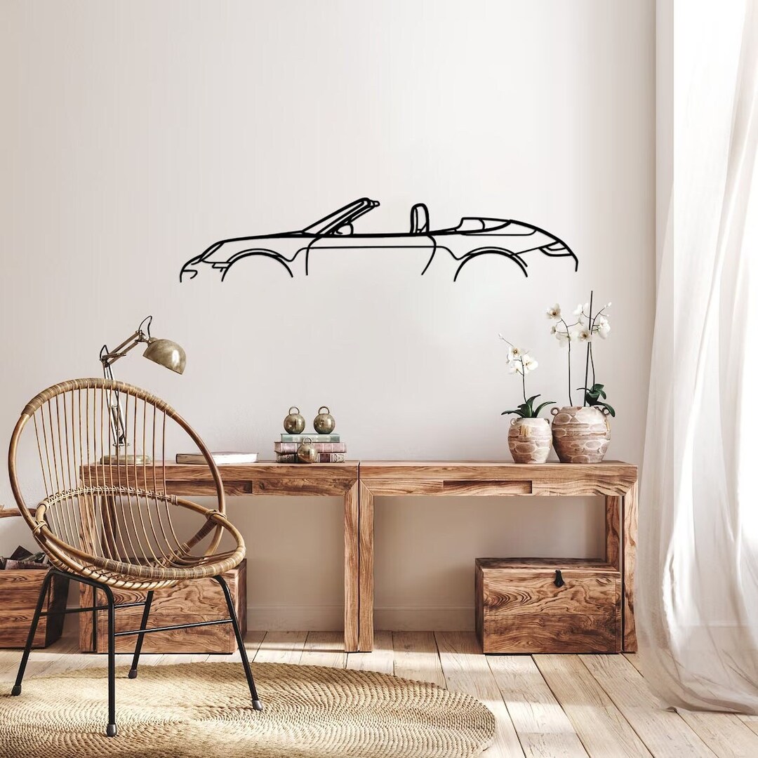 Metal Car Wall Art, Car Silhouette, Car Gift for Him, Car Accessories ...