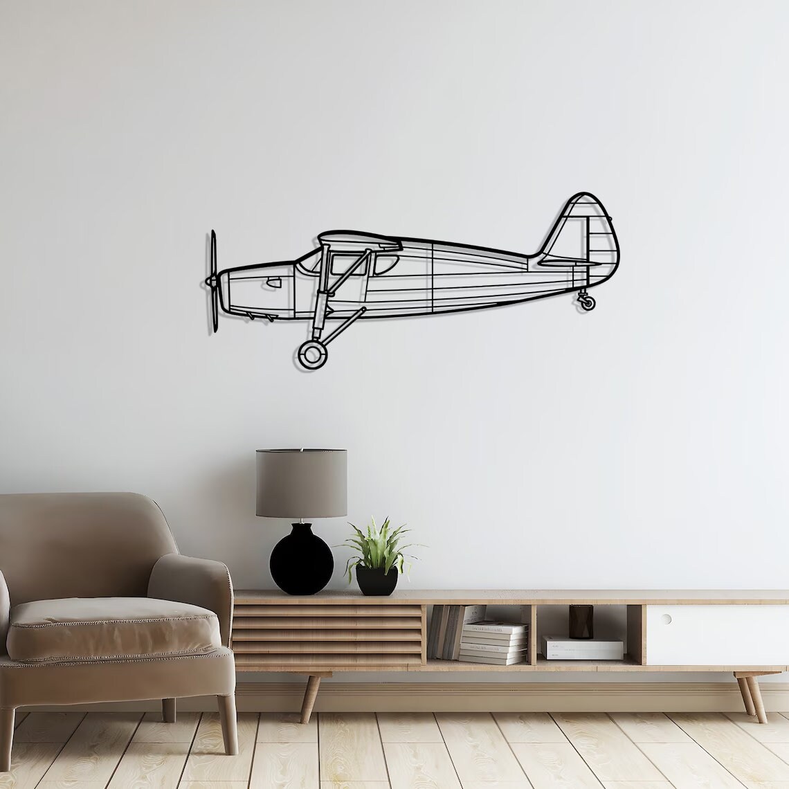 24R Argus III UC61K Silhouette Metal Wall Art, Aircraft Metal Wall ...