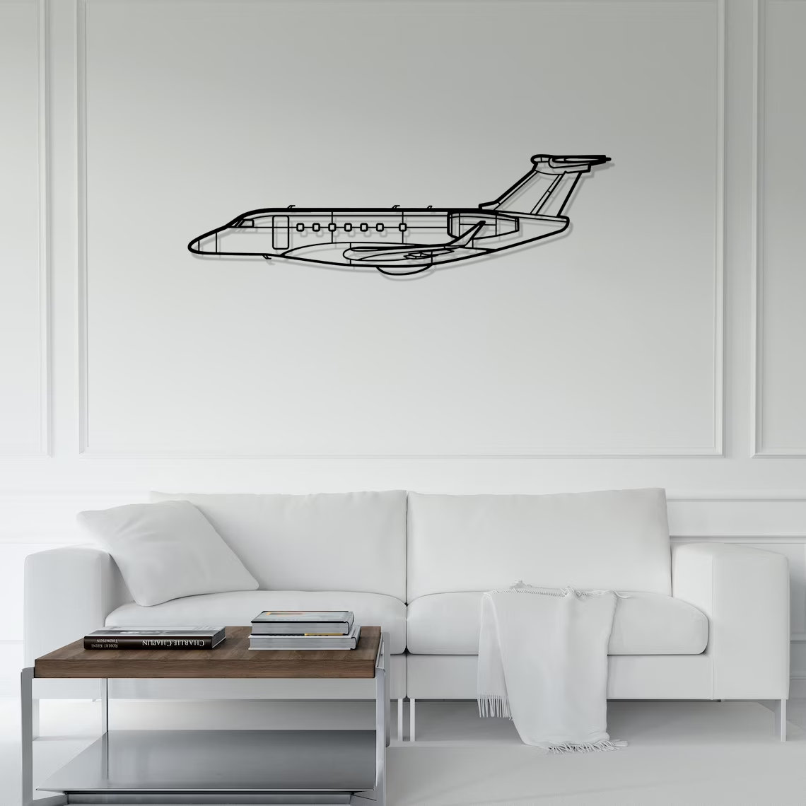 Praetor 600 Silhouette Metal Wall Art, Aircraft Wall Decor, Custom ...