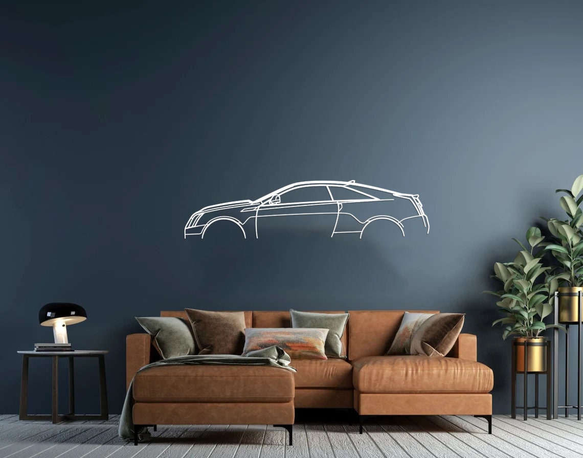 Metal Car Wall Art, Car Silhouette, Car Gift for Him, Car Accessories ...