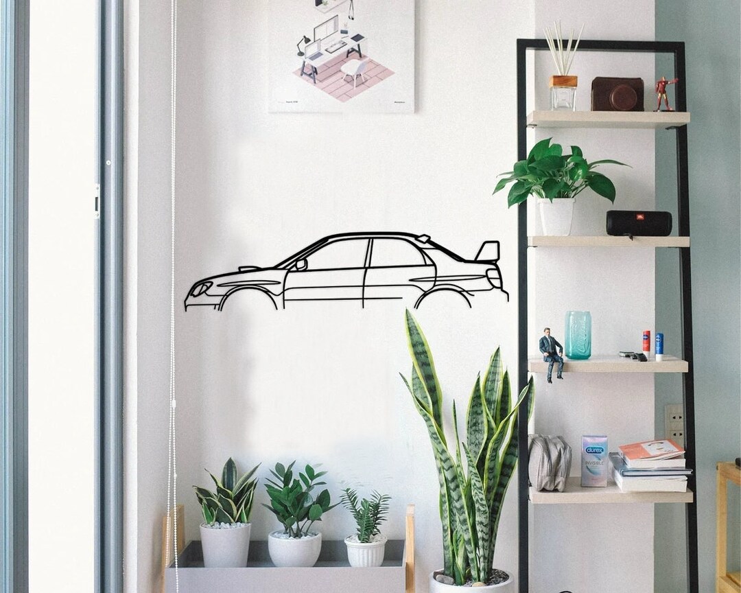 Metal Car Wall Art, Car Silhouette, Car Gift for Him, Car Accessories ...