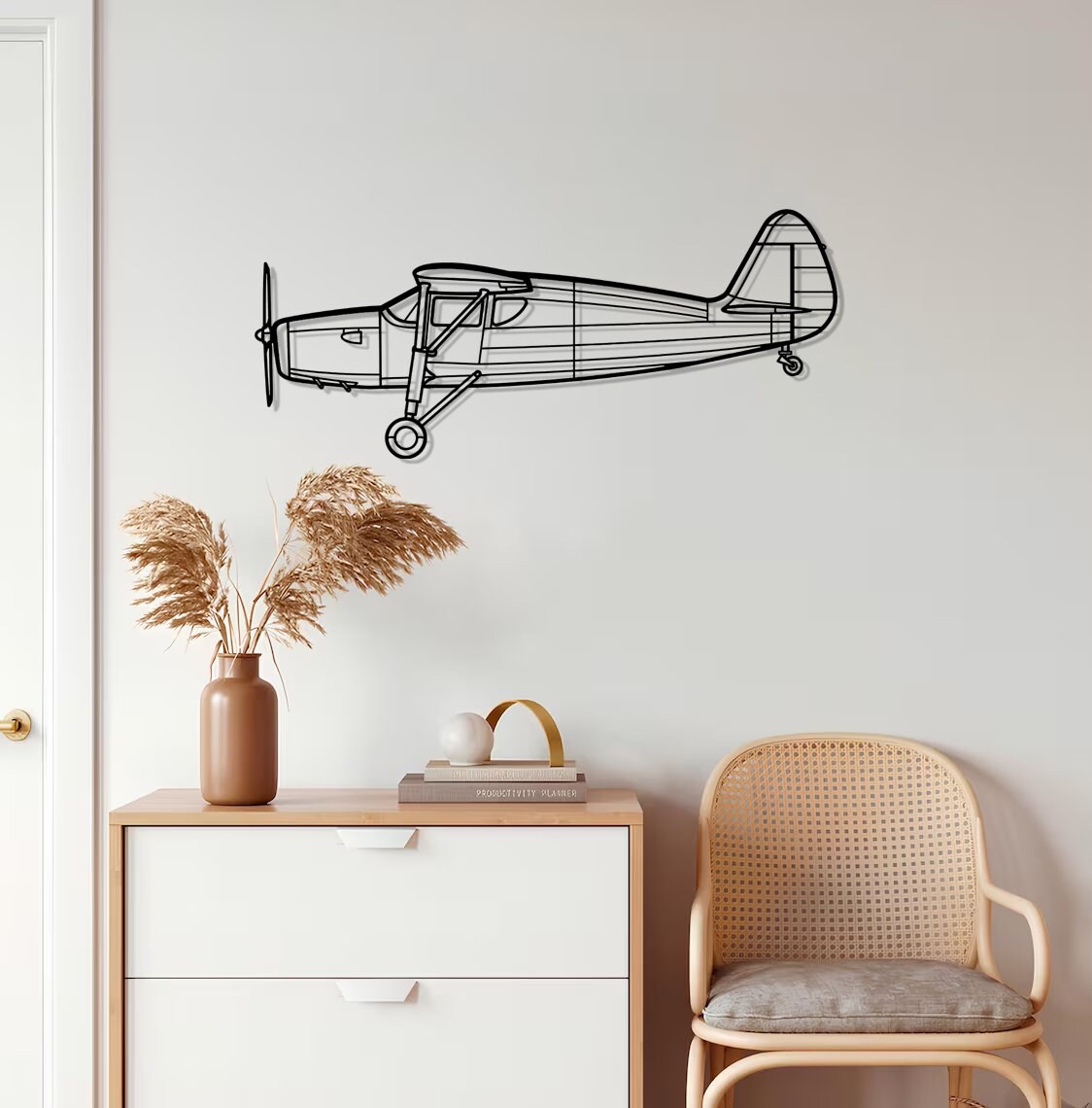 24R Argus III UC61K Silhouette Metal Wall Art, Aircraft Metal Wall ...