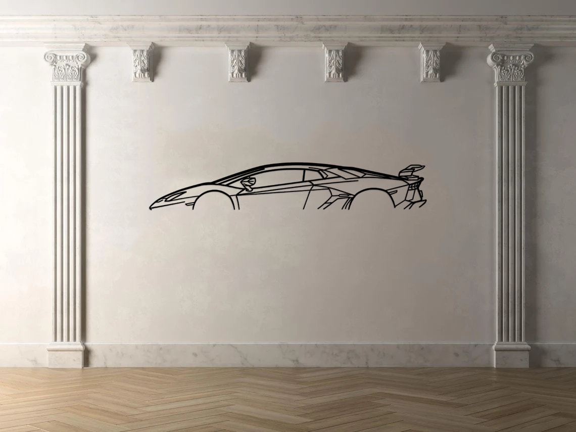 Metal Car Wall Art, Car Silhouette, Car Gift for Him, Car Accessories ...