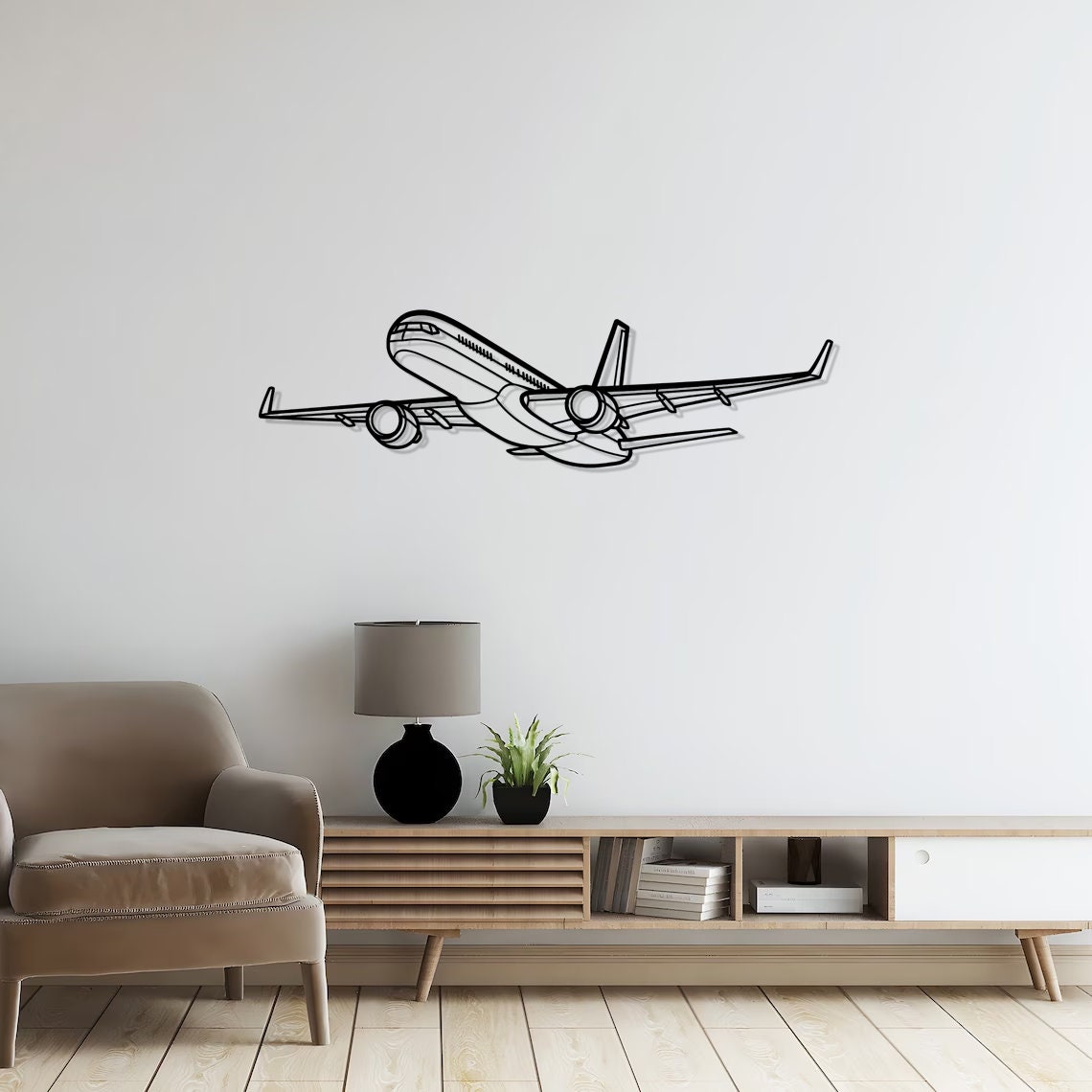 Boeing 757-200 Silhouette Metal Wall Art, Aircraft Metal Wall Decor ...