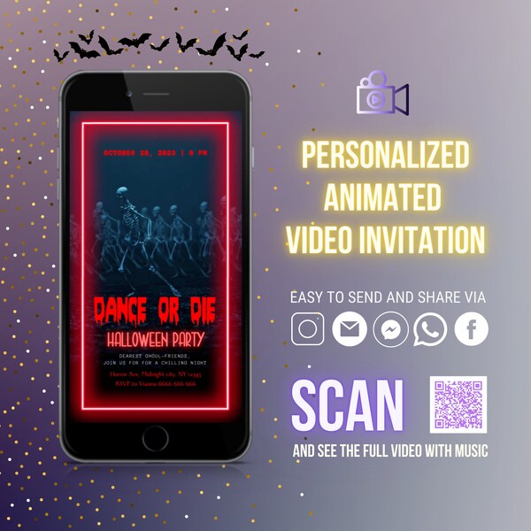 Disco Animated Invitation - Etsy