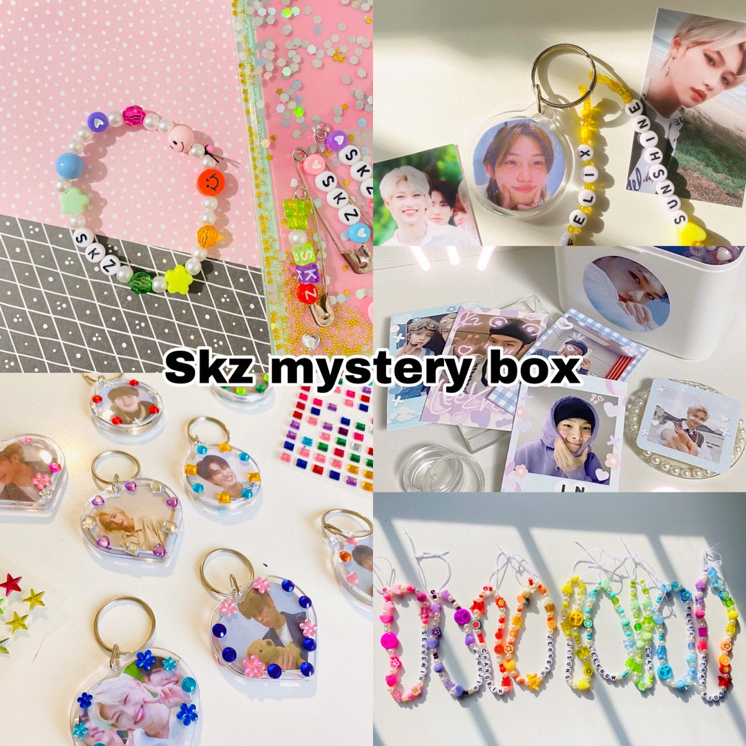 SKZ Mystery Box KPOP keychains,bracelets,phone Strap,photocards,polcos ...