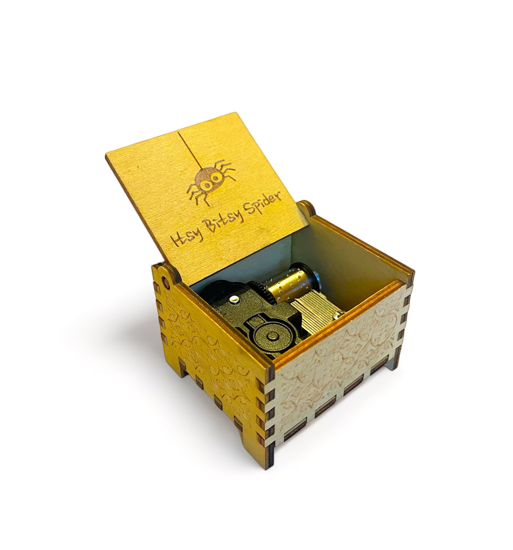 Itsy Bitsy Spider Music Box Wind-up & Hand-crank Version Custom ...