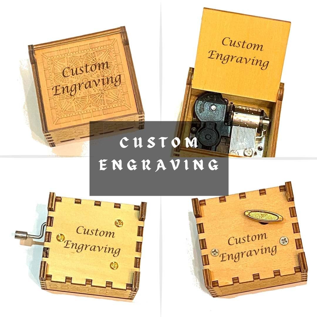 The Sound of Music Wooden Music Box Wind-up & Hand-crank Version Custom ...