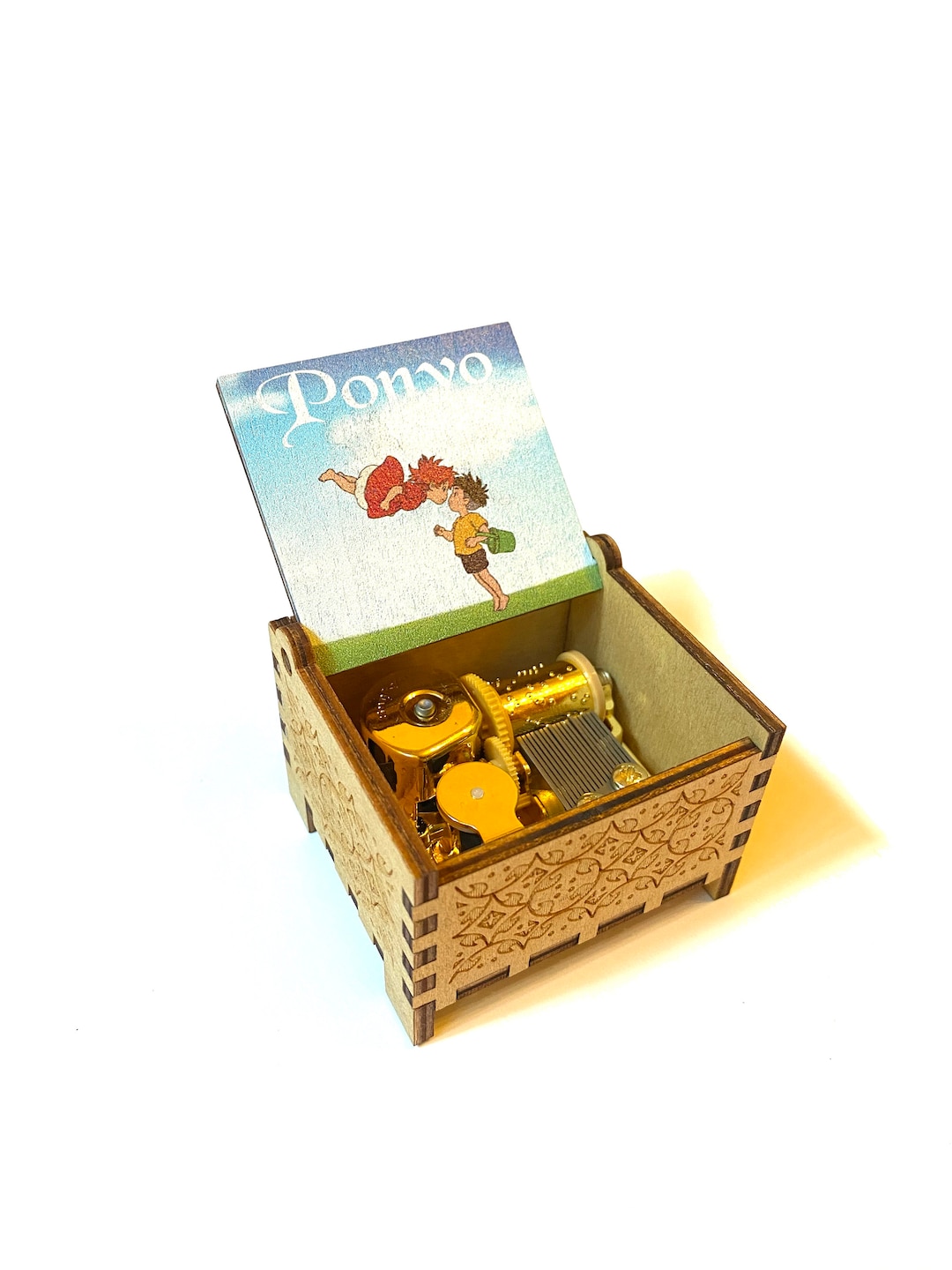 Ponyo | Wind-up & Hand-crank Music Box | Custom Engraving | Perfect ...