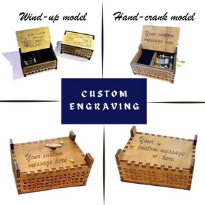 Spring Day | Wind-up & Hand-crank Music Box | Custom Engraving ...