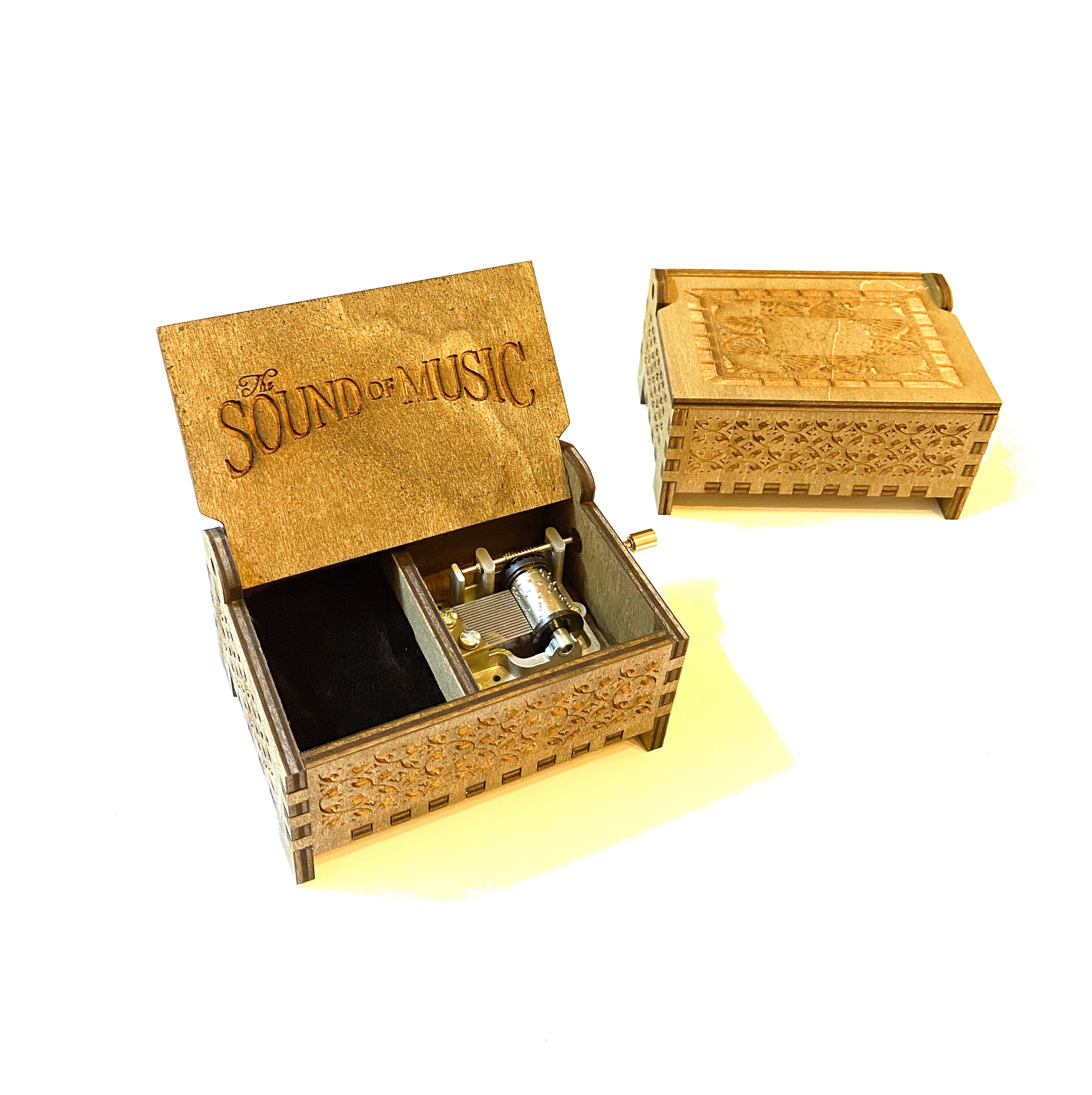 The Sound of Music Wind-up & Hand-crank Music Box Custom Engraving ...