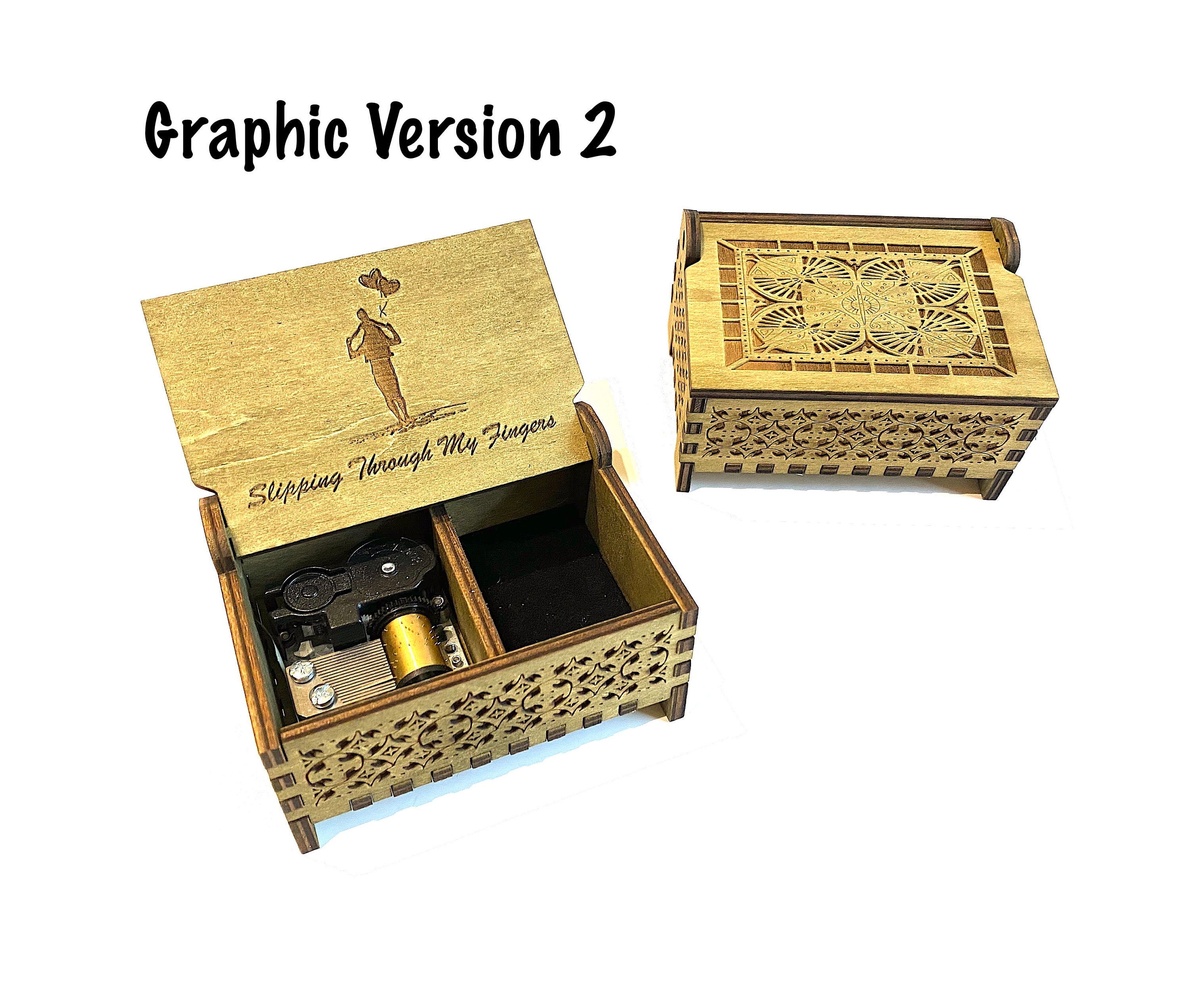 Slipping Through My Fingers | Wind-up Music Box | Custom Engraving ...