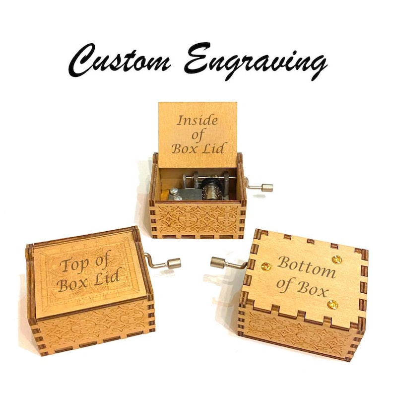 The Sound of Music Tiny Cute Hand-crank Music Box Custom Engraving ...