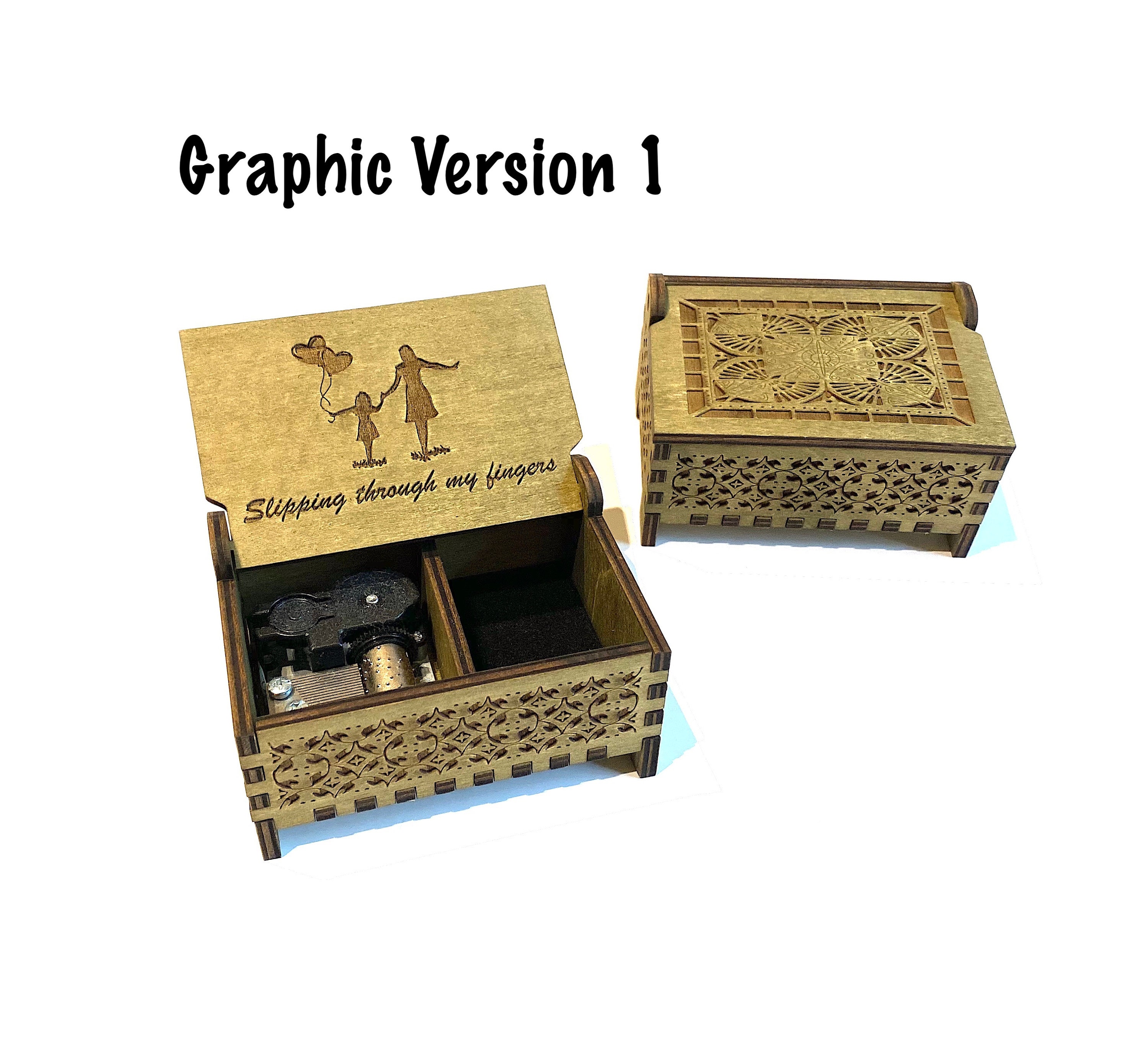 Slipping Through My Fingers | Wind-up Music Box | Custom Engraving ...