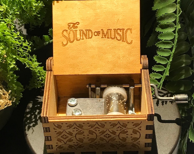 The Sound of Music Tiny Cute Hand-crank Music Box Custom Engraving ...