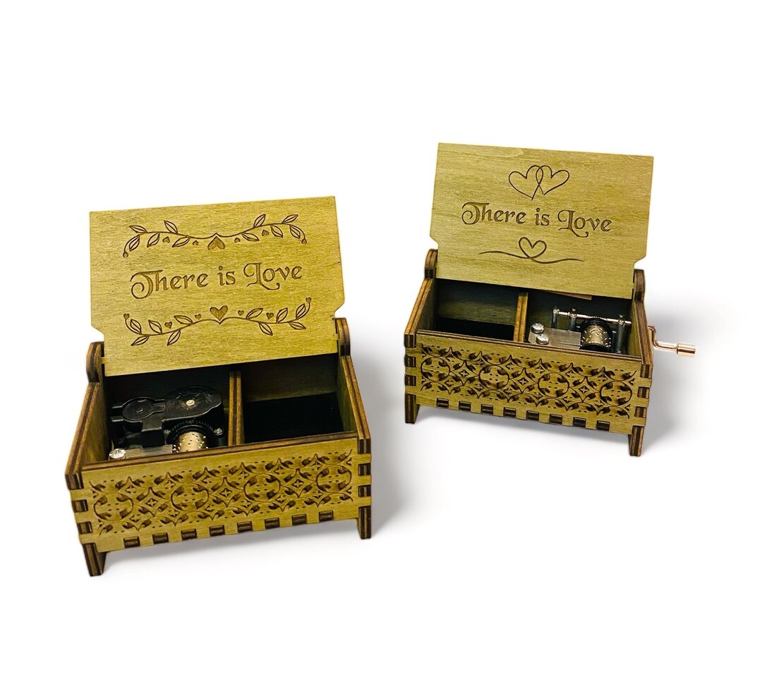 There is Love Music Box | Wind-up and Hand-crank Version | Custom ...