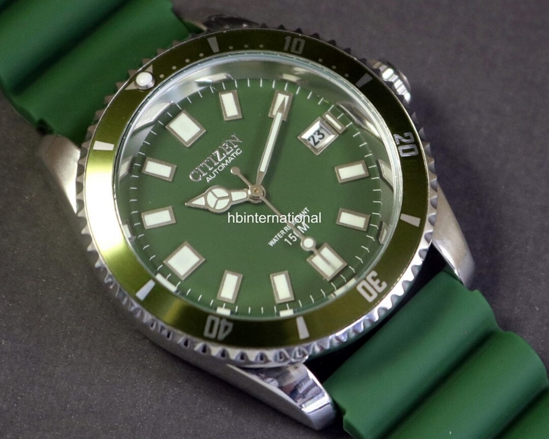Citizen Sport Diver MOD Automatic Mens Wrist Watch Green Dial - Etsy