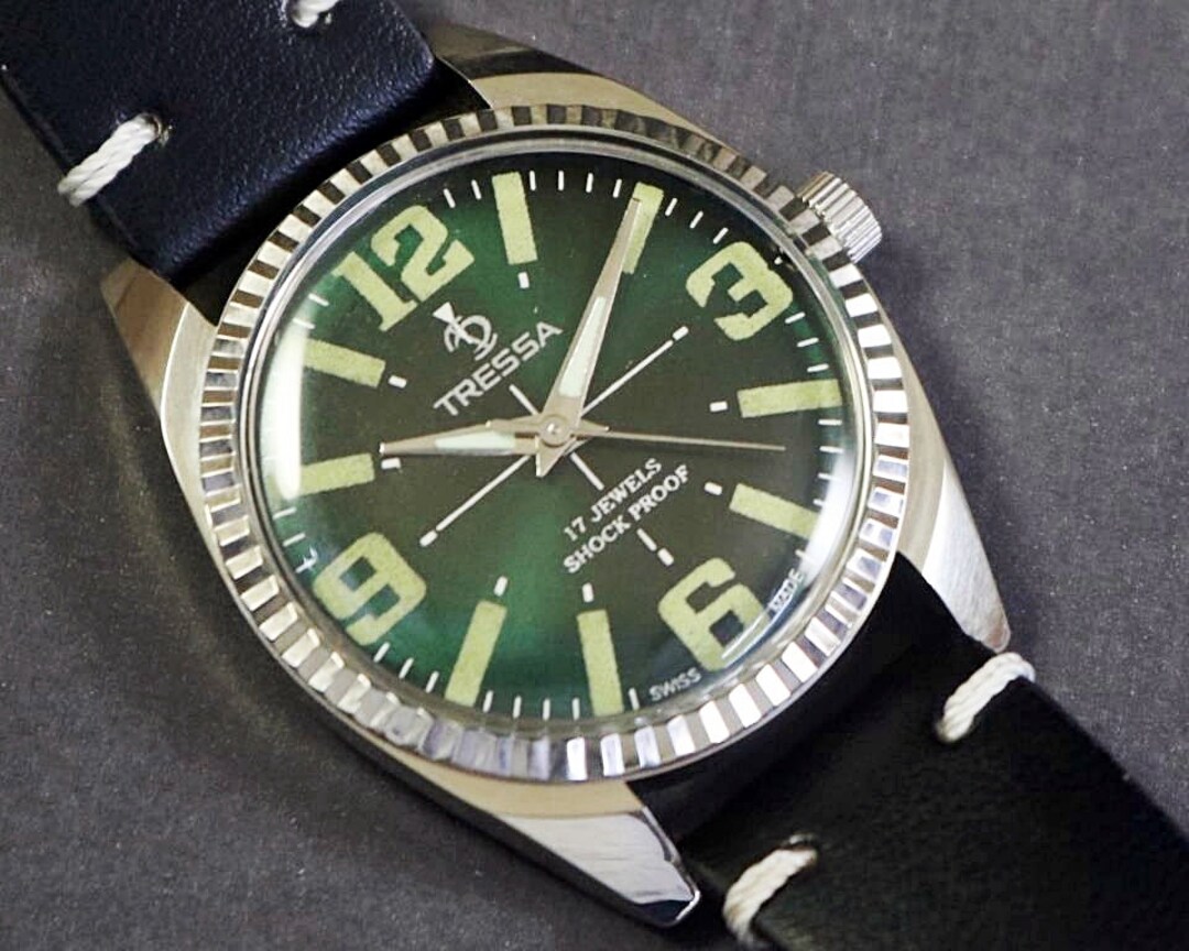 Vintage Tressa Swiss Made Mens Wrist Watch Mechanical Hand Winding ...