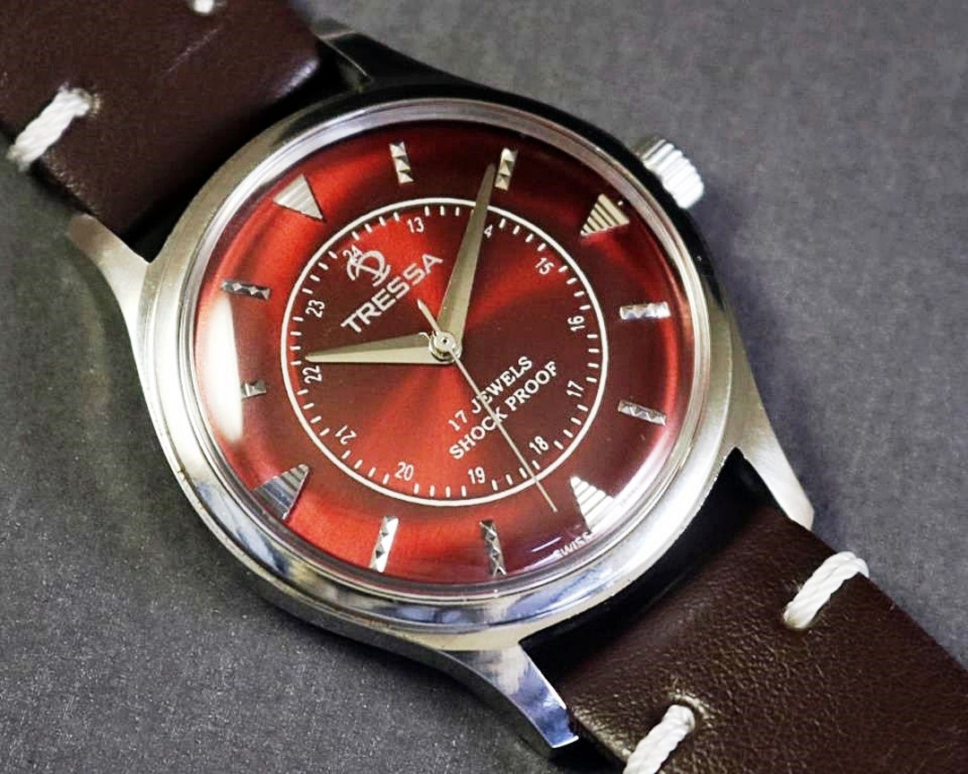 Vintage Tressa Swiss Made Mens Wrist Watch Mechanical Hand - Etsy