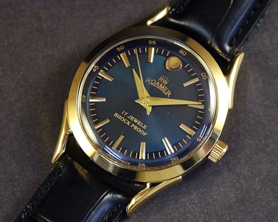 Swiss Made Vintage Roamer Curved End Lugs Mens Wrist Watch - Etsy