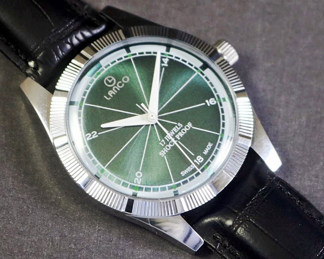 Vintage Lanco Swiss Made Mens Wrist Watch Mechanical Hand - Etsy